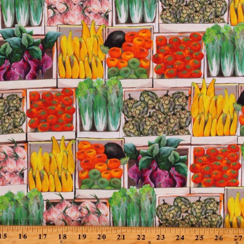 Vegetable Fabric - Etsy