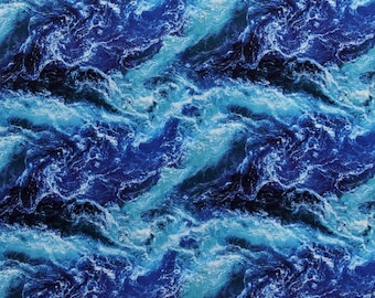 Abstract Watercolor Waves Fabric Abstract Watercolor Waves by Elena ...