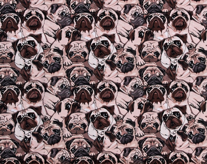 Pug Fabric Pugs Dog or Hydrant Day by Teresamagnuson Pug Pet Dog ...