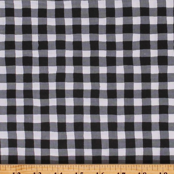 Black and White Checkered Fabric - Etsy