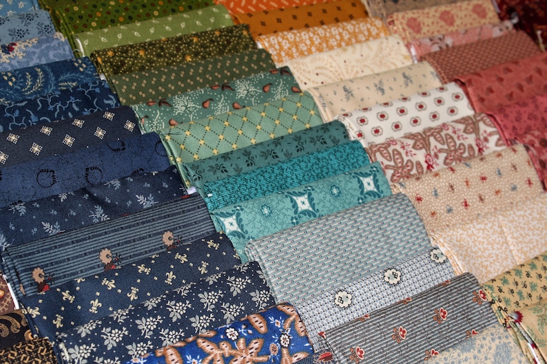10 Fat Quarters - American Civil War 1800's Reproduction Quality ...