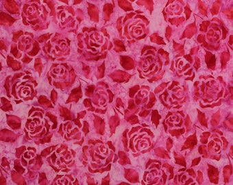Pink and Red Rose Fabric Watercolor Roses // Reds and Pinks - Etsy