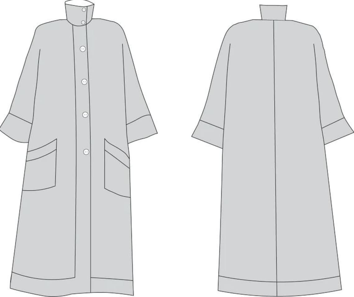 Folkwear Basics Collection Overcoat Winter Coat Sewing Pattern - Etsy