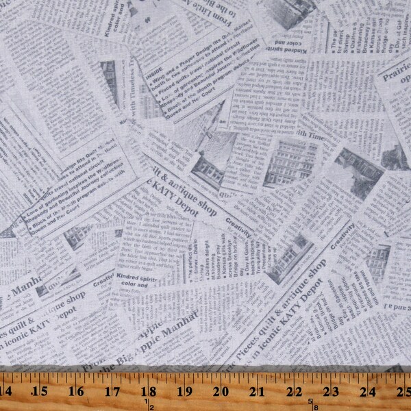 Newspaper Fabric - Etsy