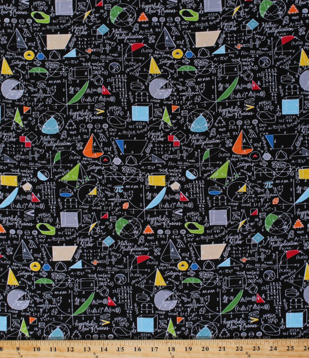 Cotton Math Equations Notes Diagrams Numbers Geometry Chalkboard-look ...