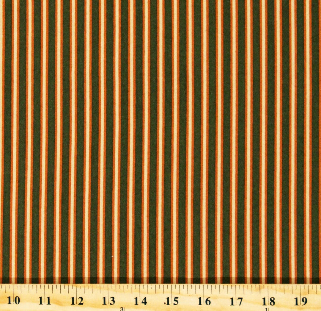 Cotton From Lucinda's Window Orange Cream Stripes Jo Morton Green ...