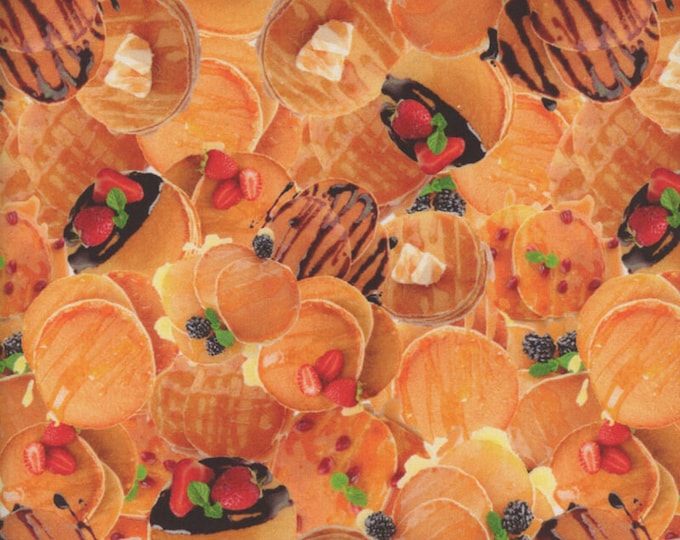 Pancakes Fabric Pancakes on Grey by Littlearrowdesign Grey Breakfast ...
