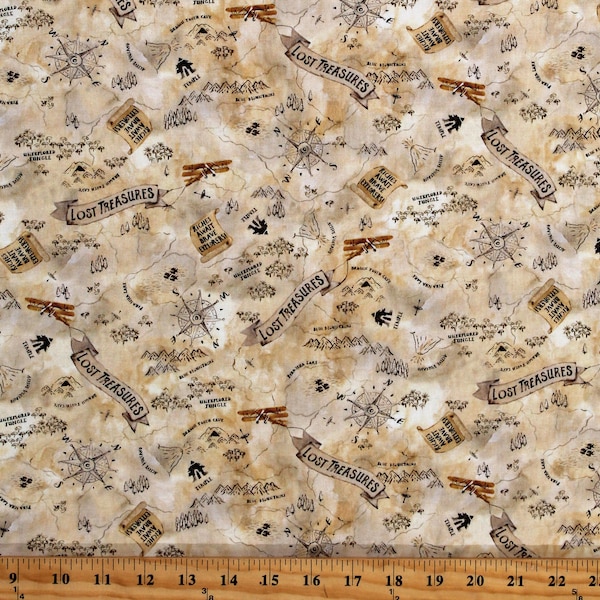 Treasure Map Fabric - Etsy