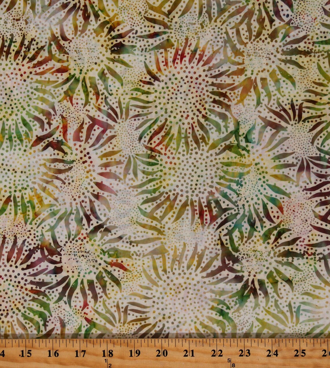Cotton Batik Sunflowers Floral Fall Autumn Multicolor Cotton - Etsy