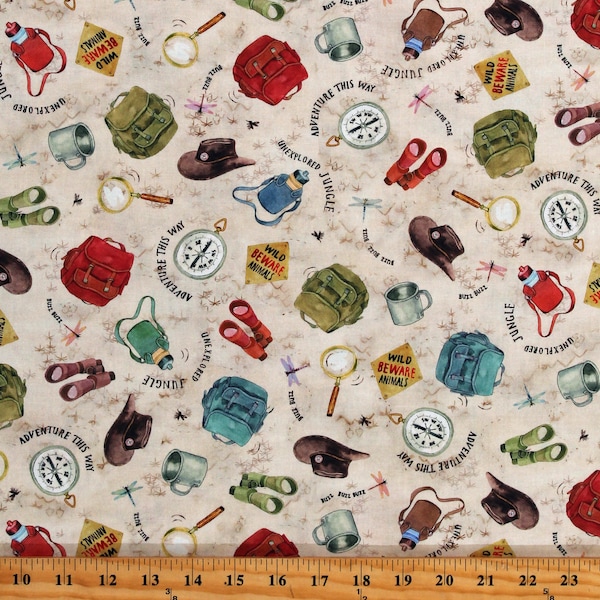 Hiking Themed Fabric - Etsy