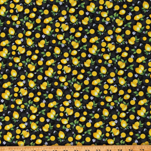 Lemon Print Fabric - Etsy