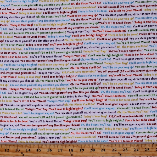Text Print Fabric - Etsy