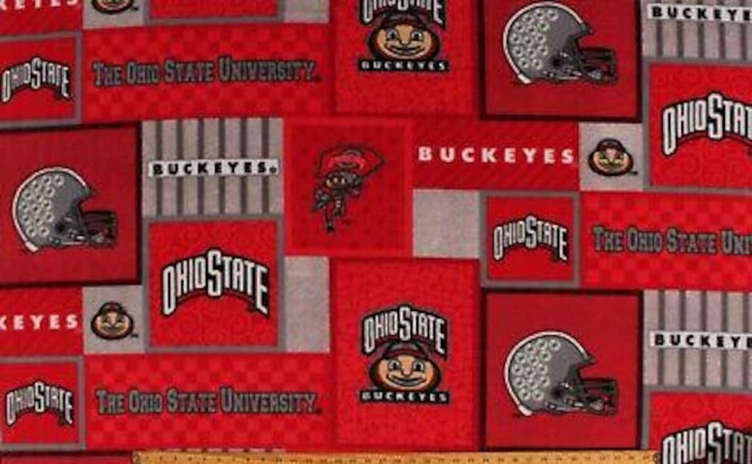 Fleece College Ohio State University OSU Buckeyes Fleece Fabric Print ...