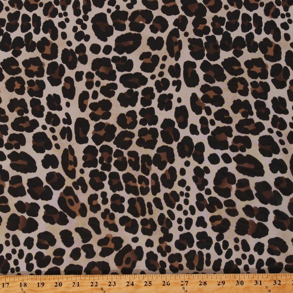 Satin Leopard Print Fabric - Etsy