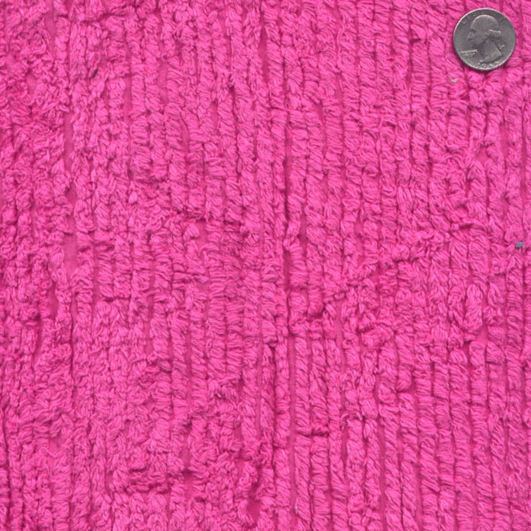 Terry Chenille Hot Pink 57" Wide Cotton Fabric by the Yard (TC-0519-596 ...