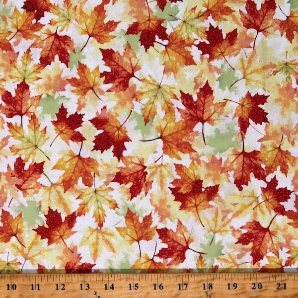 Leaf Print Fabric - Etsy