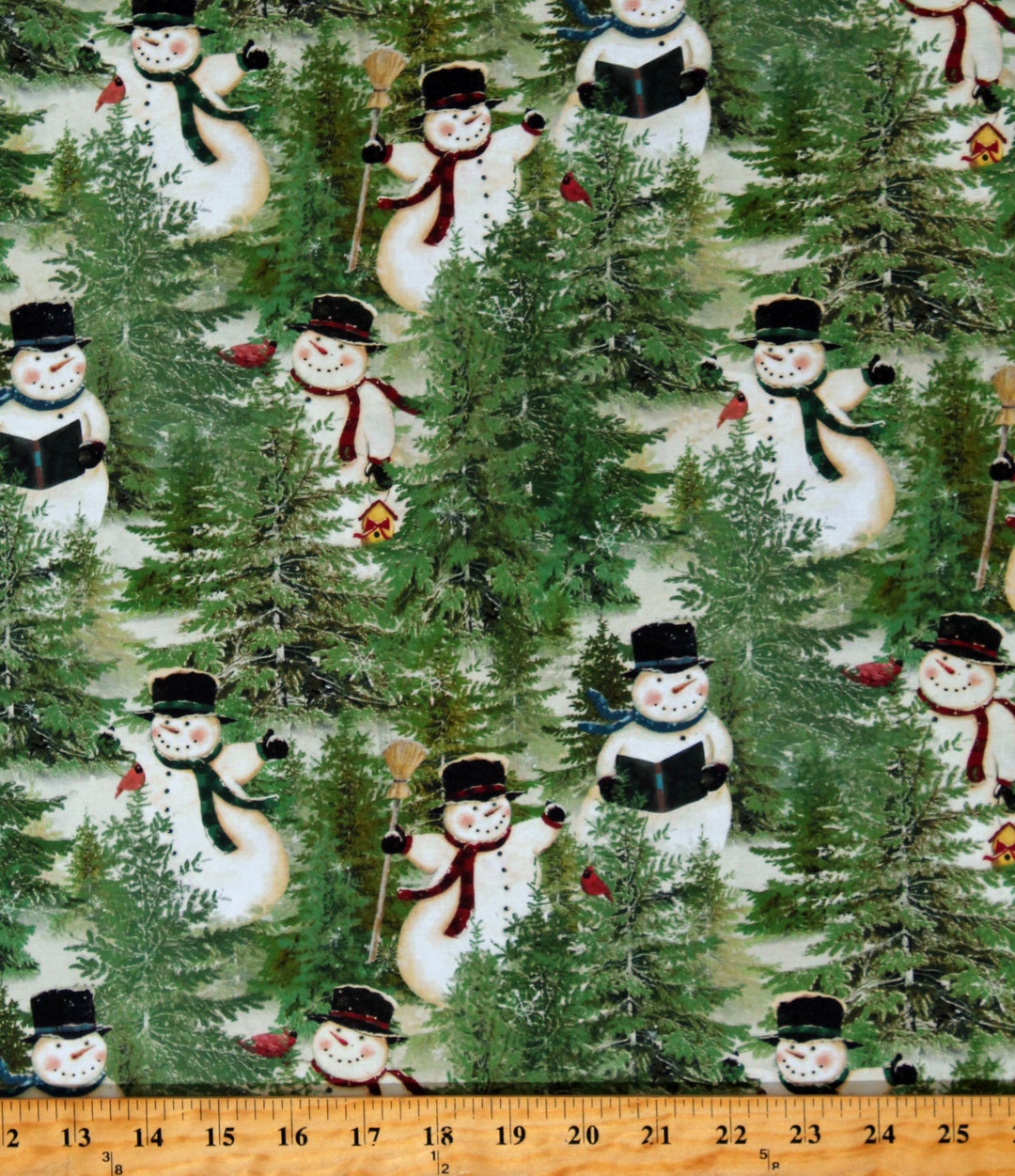 Cotton Snowmen Snowman Holidays Winter Christmas Trees Snovalley Cotton ...