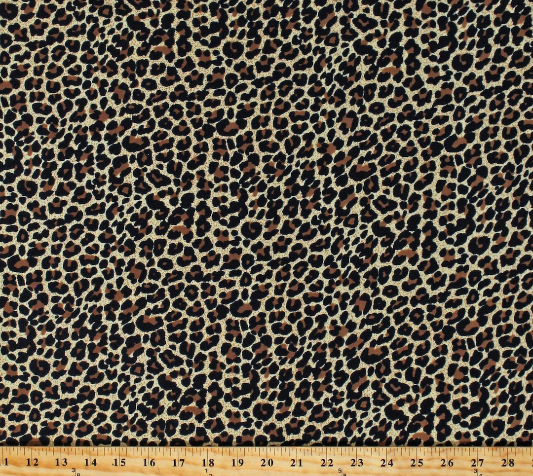 Rayon Challis Leopard Print Jungle Animal Comfortable Flowy 56" Wide ...