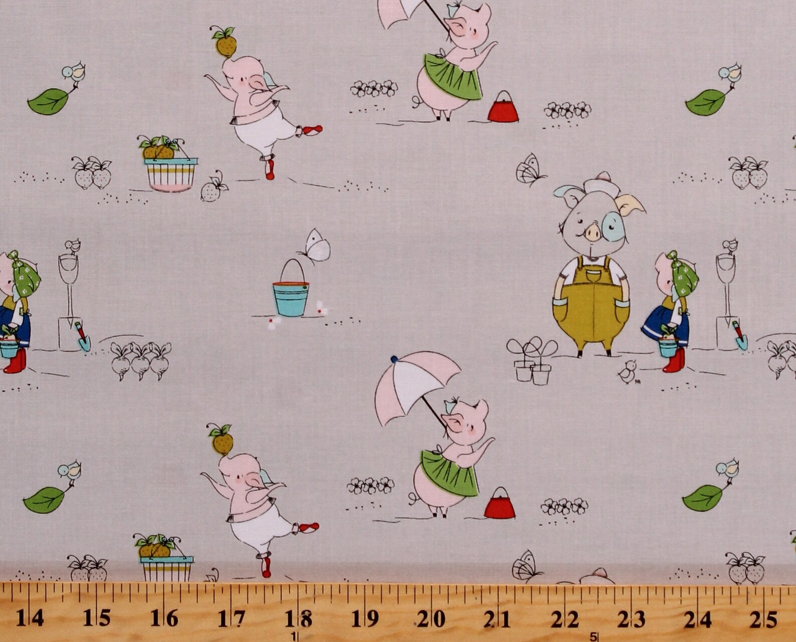 Cotton Hubert and Sorrel Cute Pink Pigs Summer Pails Umbrellas | Etsy