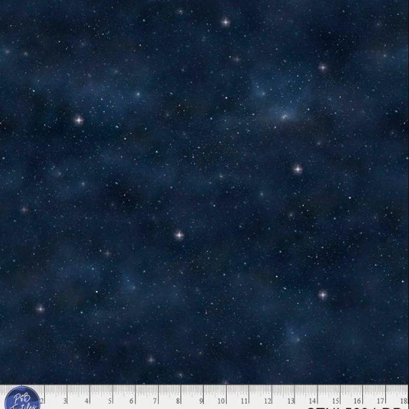 Blue Galaxy Cotton Fabric - Etsy