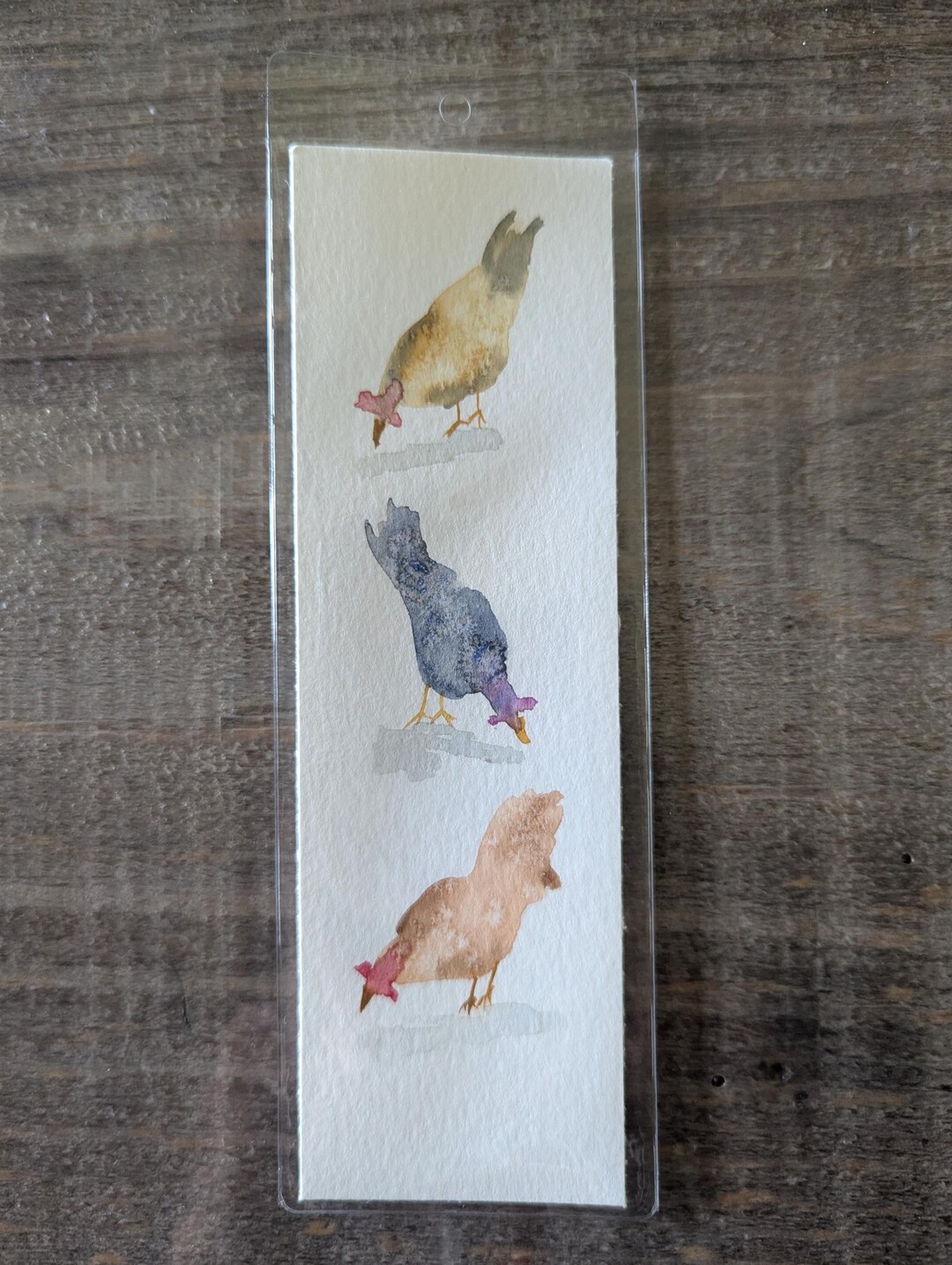 Hand Painted Chickens Bookmark - Etsy