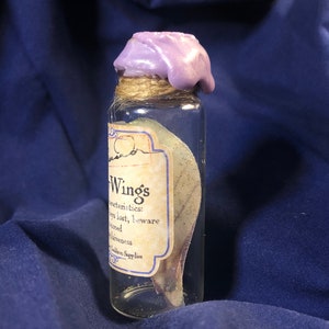 Fairy Wings Potion Ingredient Bottle - Halloween Prop Cosplay Wizard ...