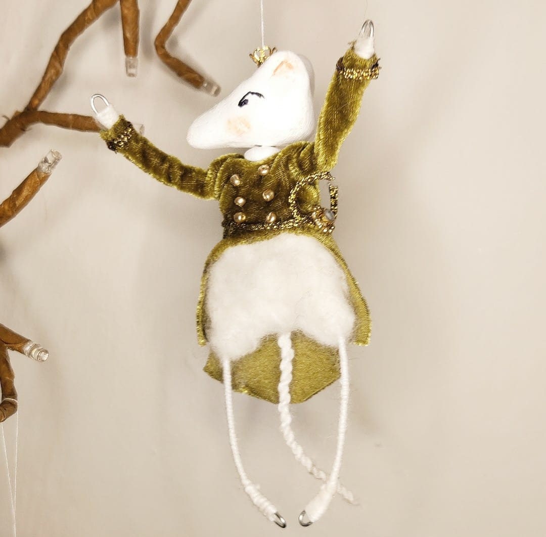 Nutcracker Mouse King Needle Felted Ornament - Etsy