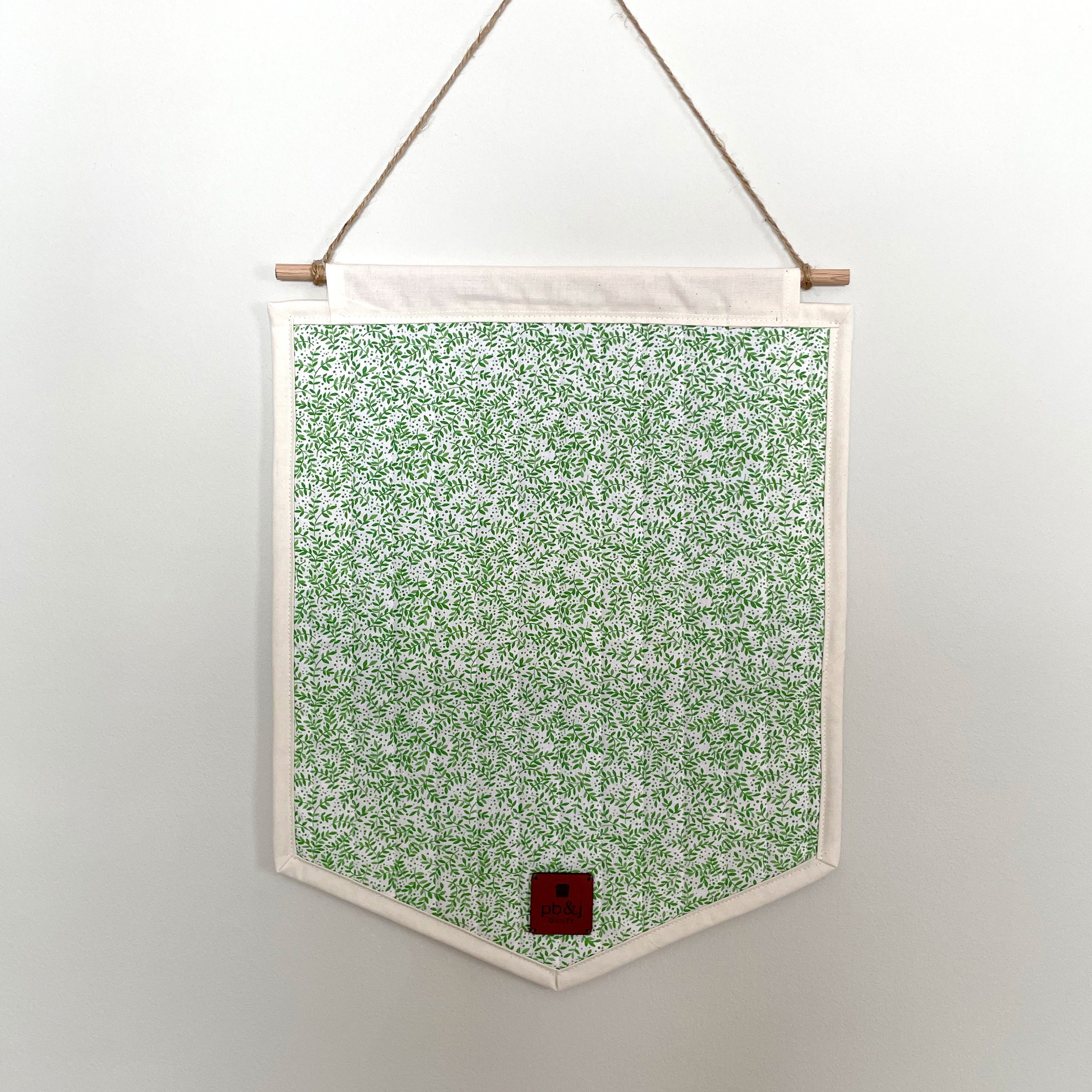 Modern Quilted Half-circle Banner // Modern Wall Hanging // Green, Lime ...