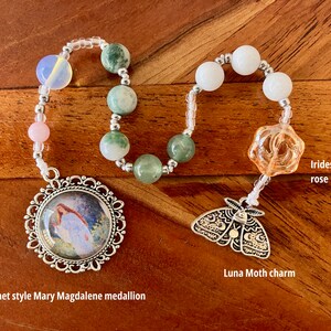 Monet Style Mary Magdalene Chaplet With Hand Crafted Picture Medallion ...
