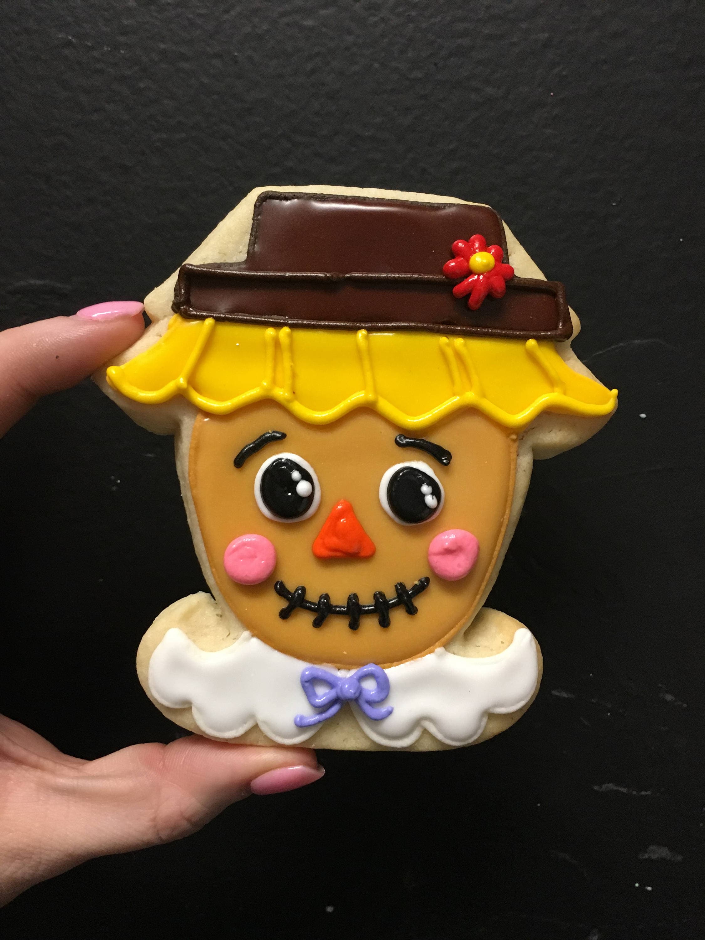 Scarecrow face cookies | Etsy