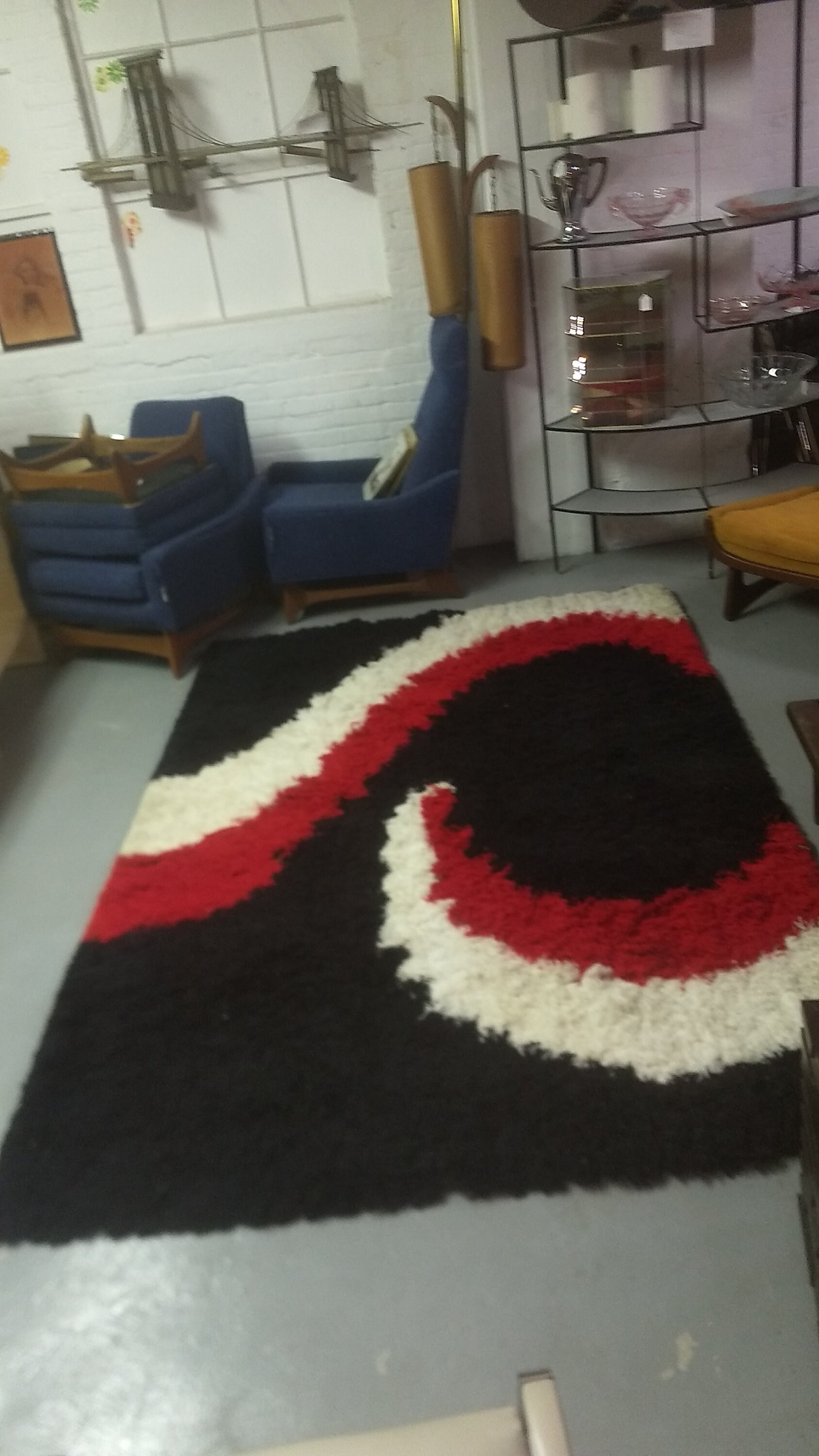 Large Rya Style Shag Mod Rug - Etsy