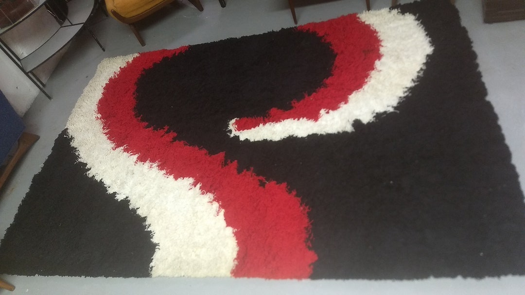 Large Rya Style Shag Mod Rug - Etsy
