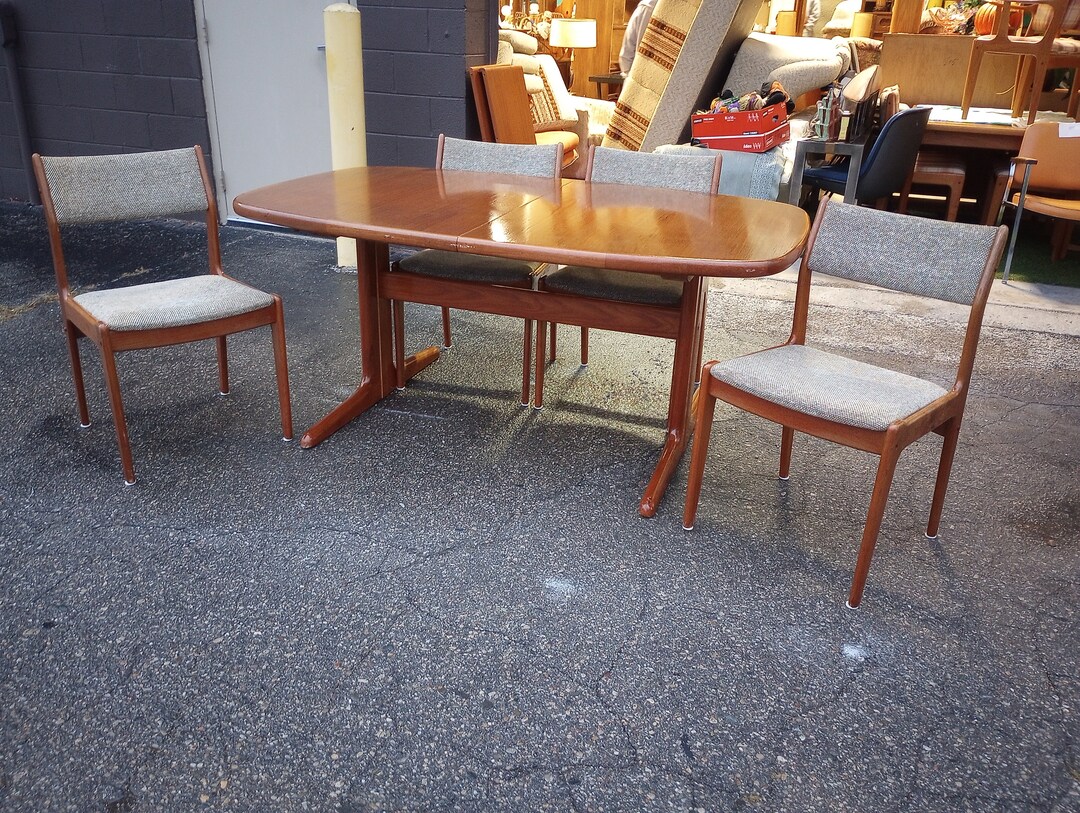 Teak Danish Modern Dining Set - Etsy