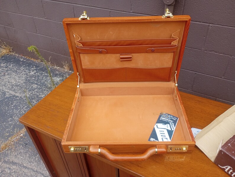 Unique NOS Attache Briefcase Wood Teak - Etsy