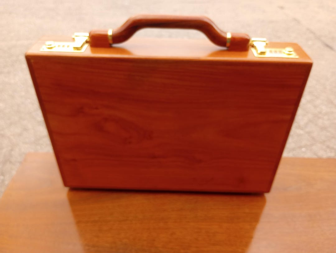 Unique NOS Attache Briefcase Wood Teak PAIR - Etsy