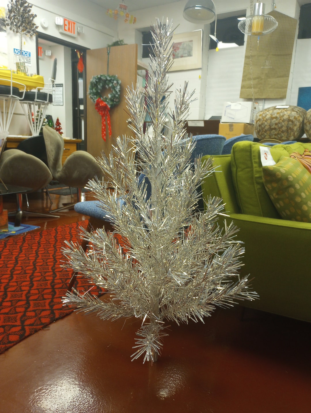 Vintage Silver Aluminum Christmas Tree - Etsy