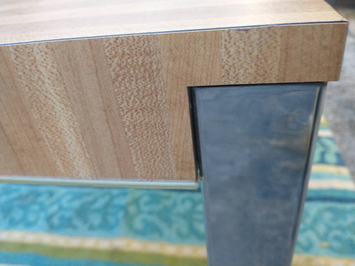 Vintage 1970s Formica Butcher Block Kitchen Table - Etsy