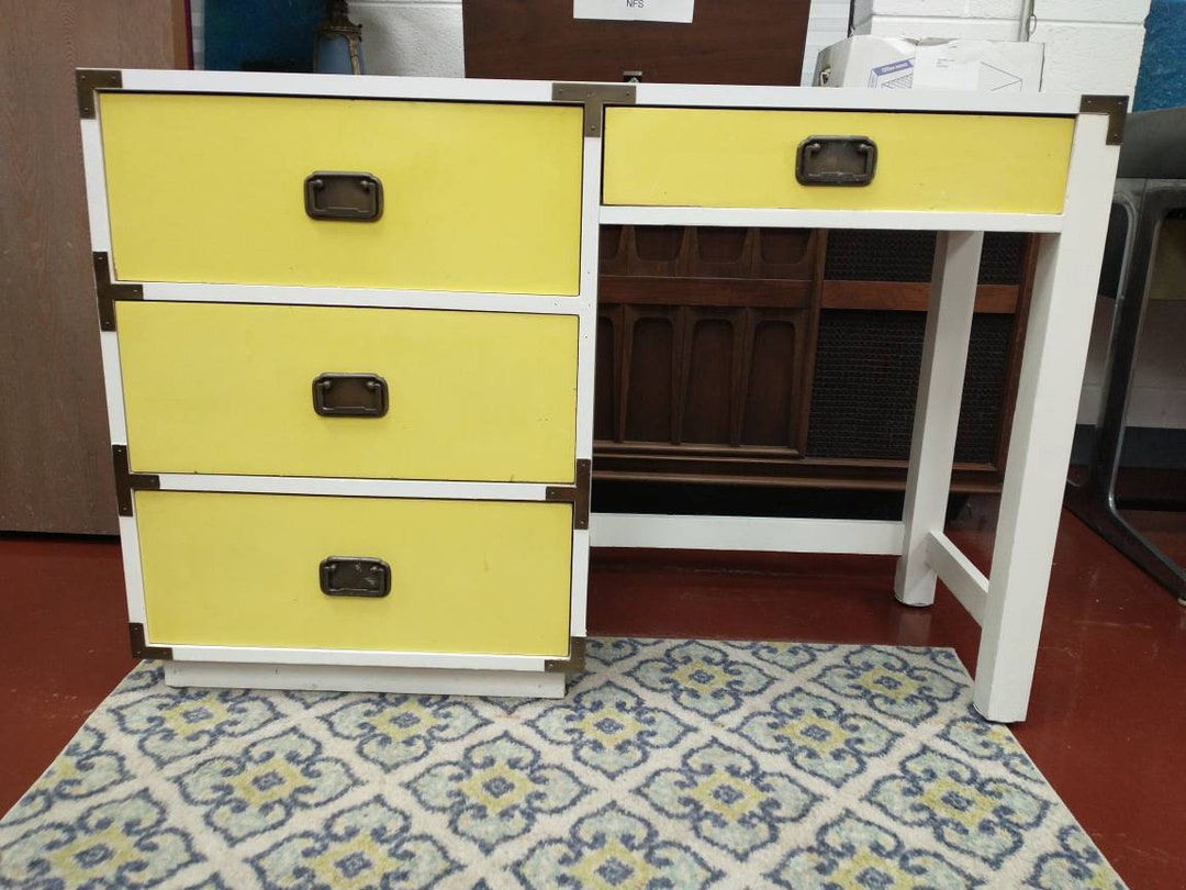 Groovy Flower Power Drexel Style Desk - Etsy