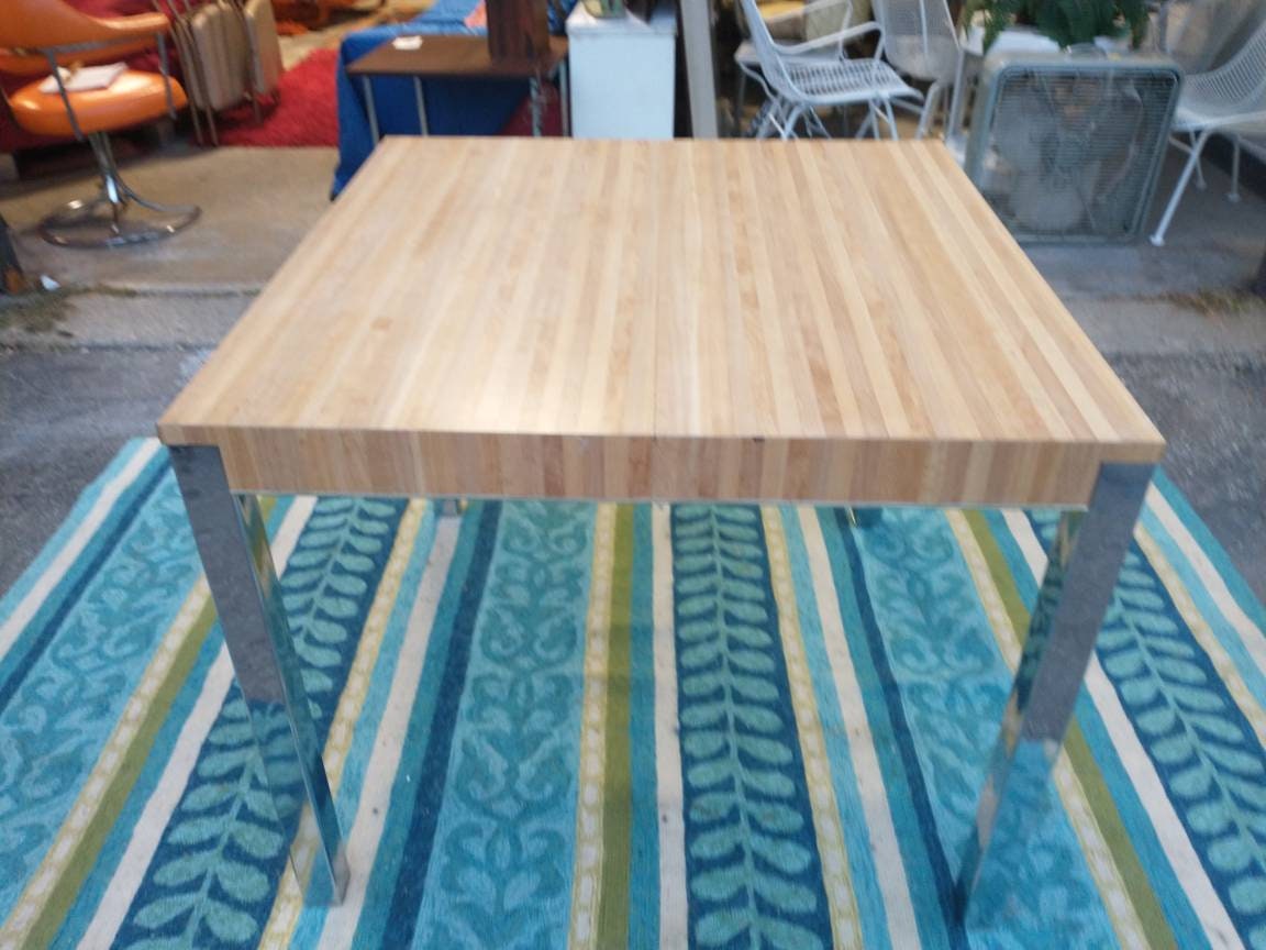 Vintage 1970s Formica Butcher Block Kitchen Table - Etsy