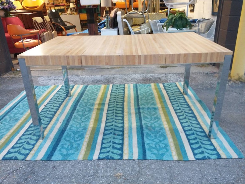 Vintage 1970s Formica Butcher Block Kitchen Table - Etsy