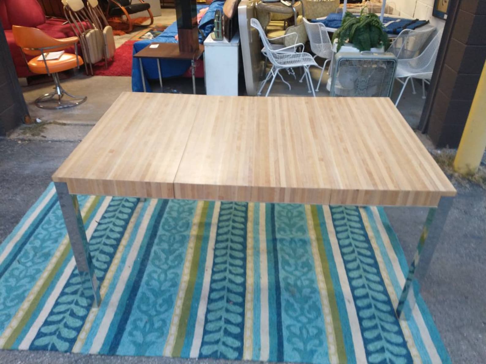 Vintage 1970s Formica Butcher Block Kitchen Table - Etsy