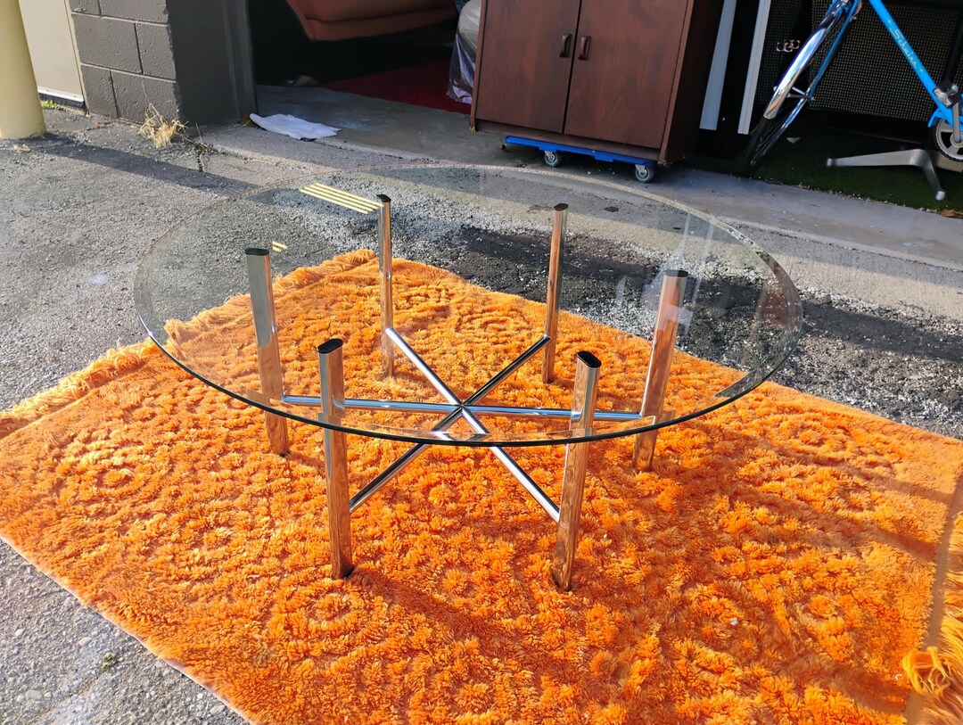 Retro MCM Chrome Coffee Cocktail Table - Etsy