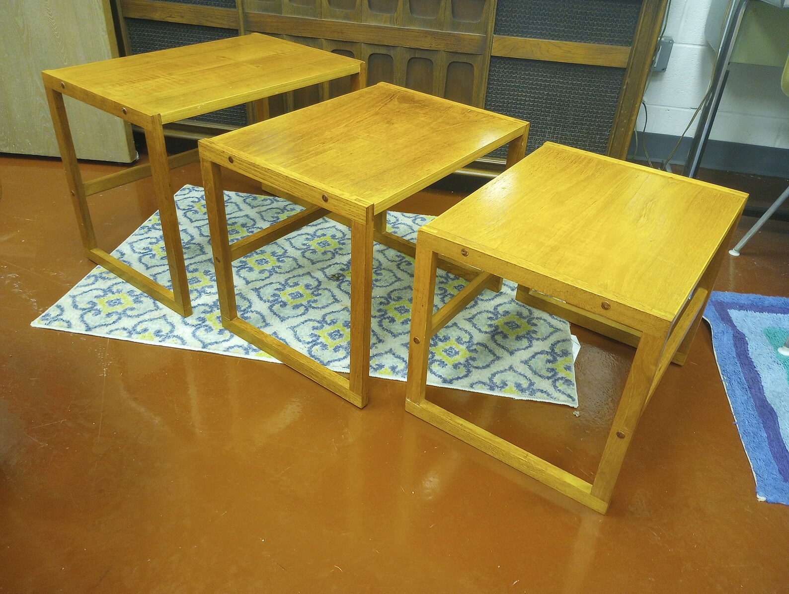 Set of 3 Danish Modern Teak Nesting Tables - Etsy