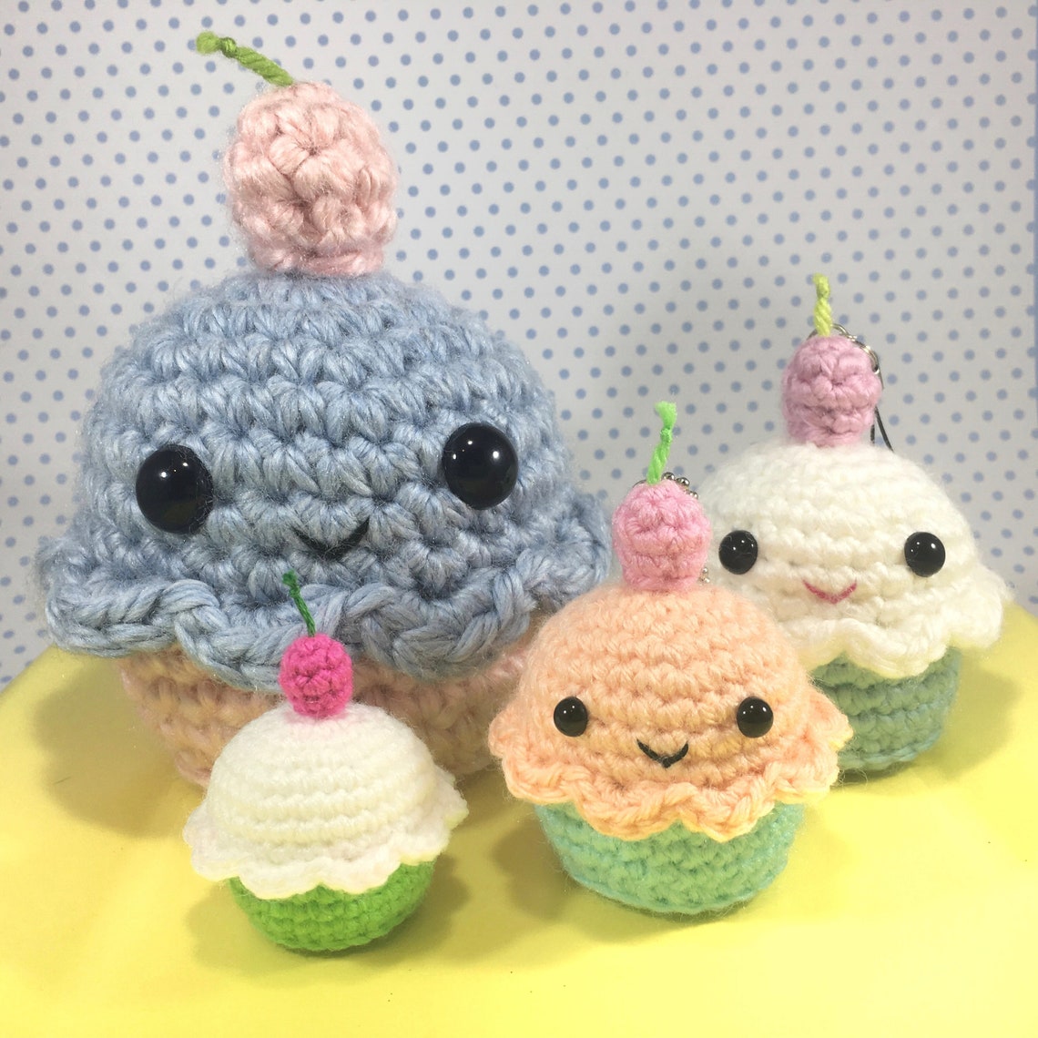 Amigurumi Cupcake Crochet Pattern One Pattern Four Different | Etsy
