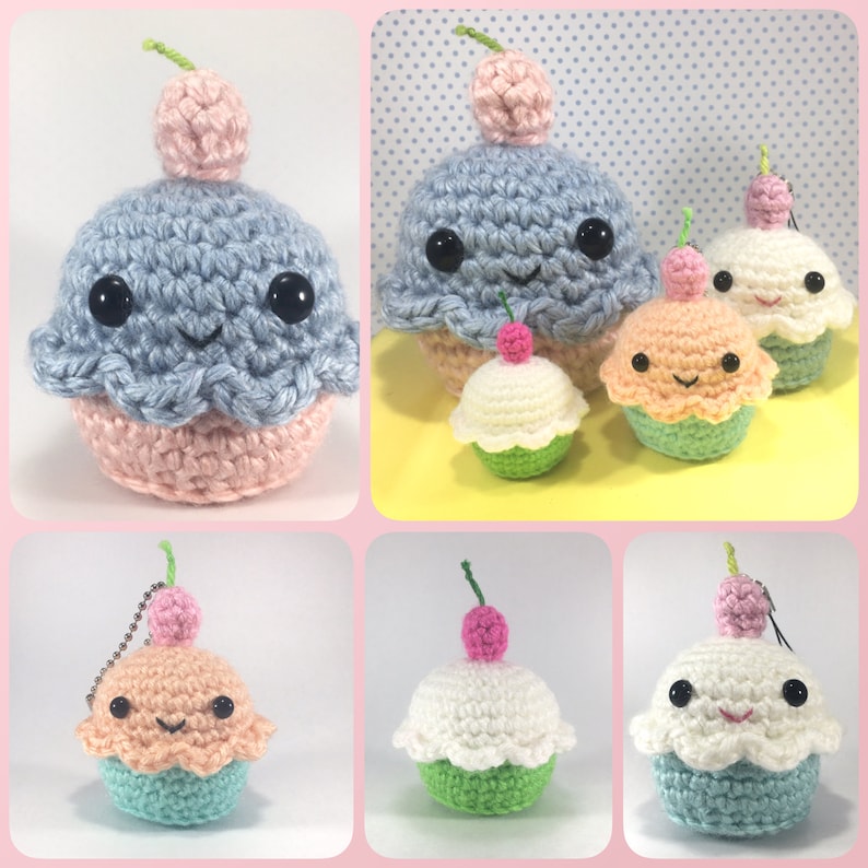 Amigurumi Cupcake Crochet Pattern One Pattern Four Different - Etsy