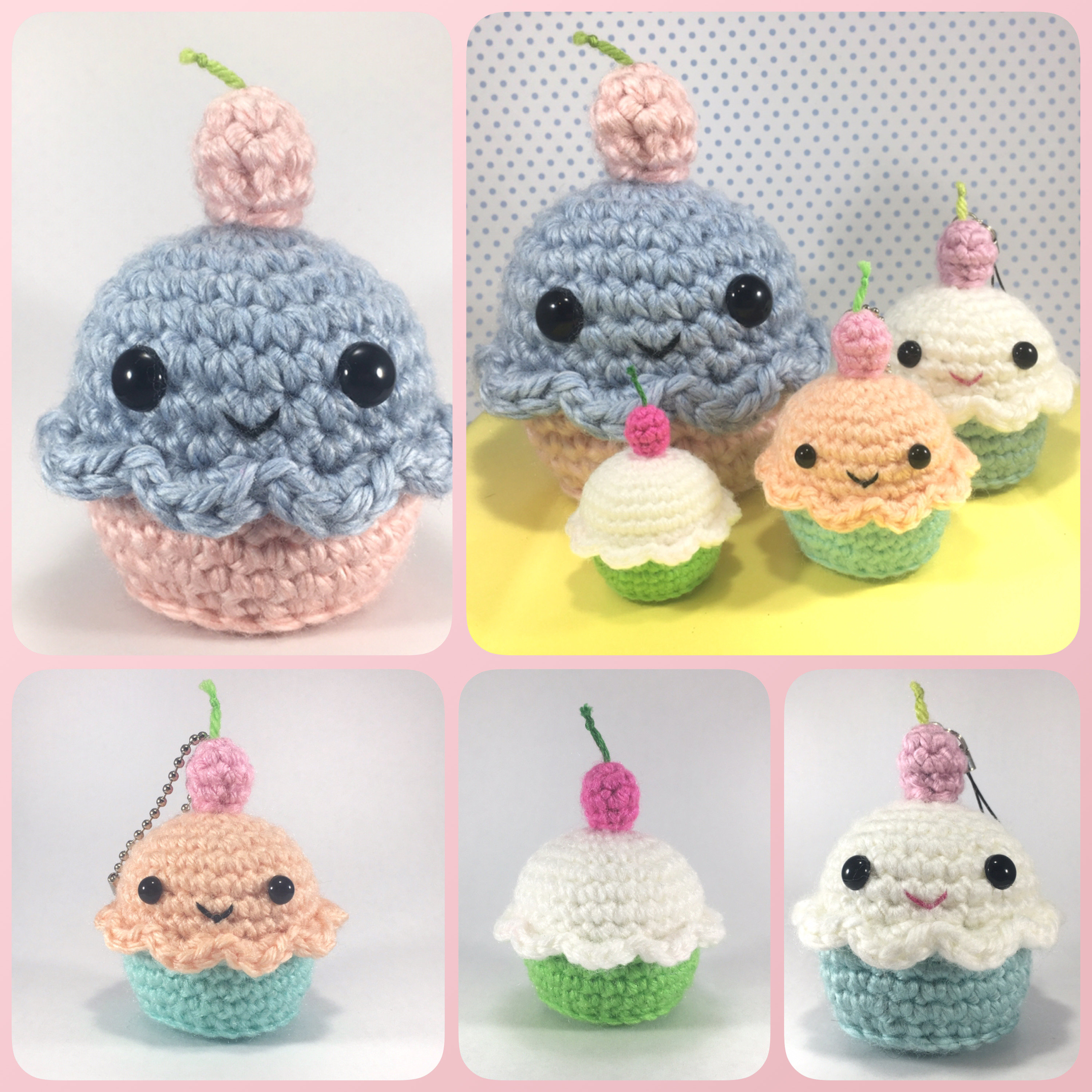 Amigurumi Cupcake Crochet Pattern One Pattern Four Different | Etsy