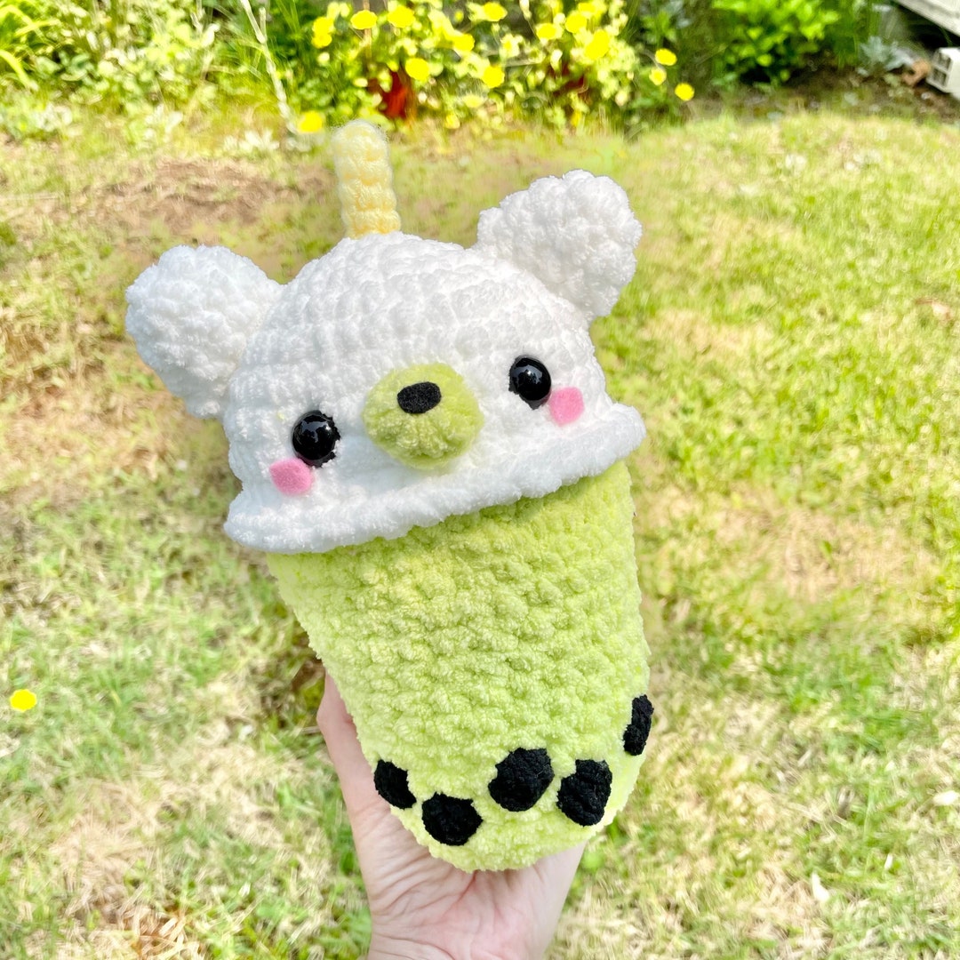 Amigurumi Bubble Tea Bear Amigurumi Boba Bear Finished - Etsy