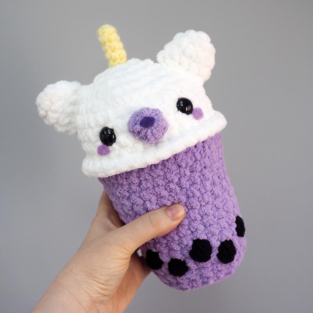 Amigurumi Bubble Tea Bear, Amigurumi Boba Bear, Finished Amigurumi ...