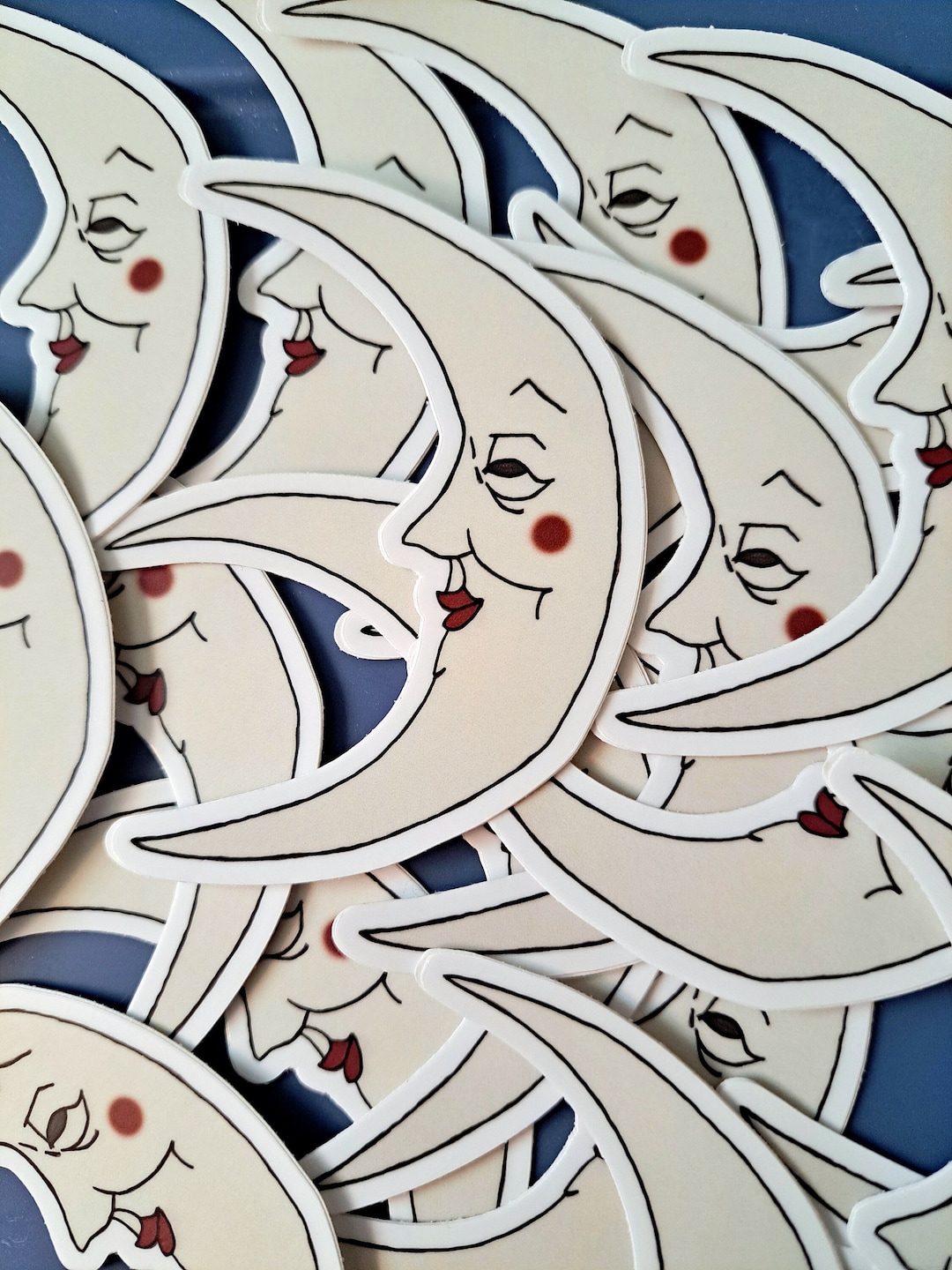Retro Moon Sticker | Vinyl Decal - Etsy