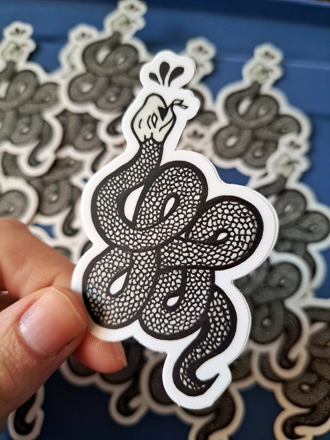 Coiled Snake Sticker | Vinyl Decal - Etsy